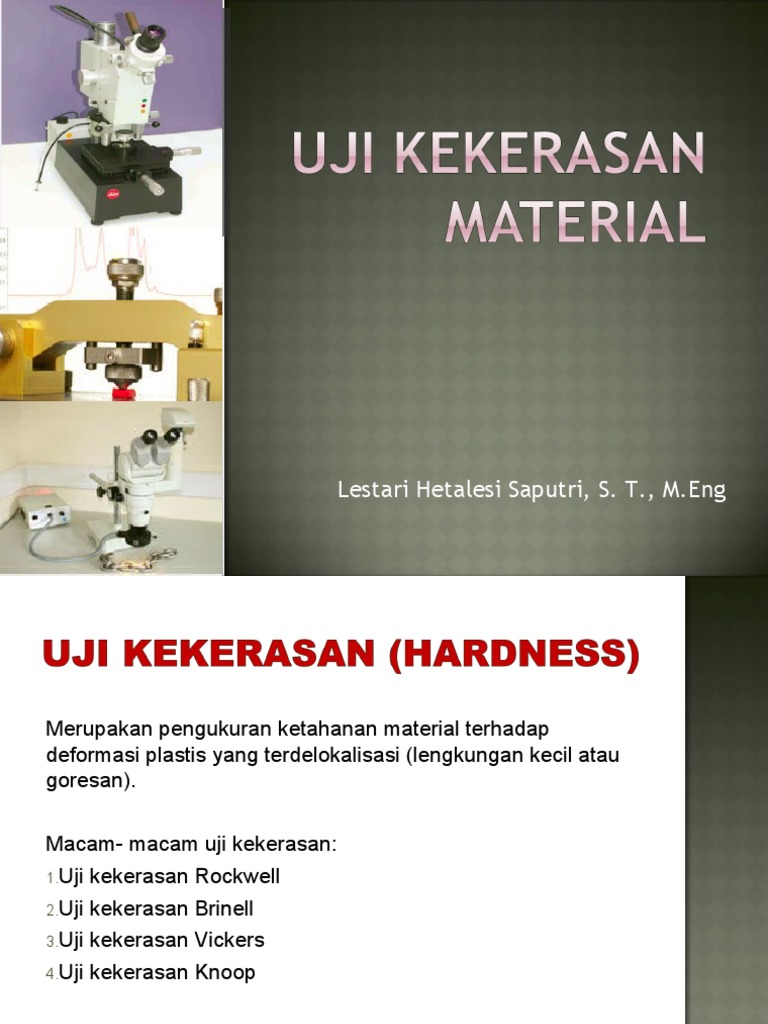 Uji Kekerasan Material: Rockwell, Brinell, Vickers | PDF | Teknologi & Rekayasa