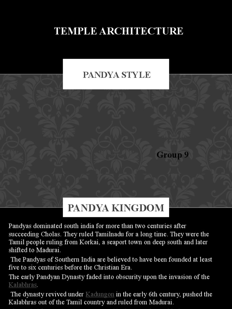 Temple Architecture: Pandya Style | PDF