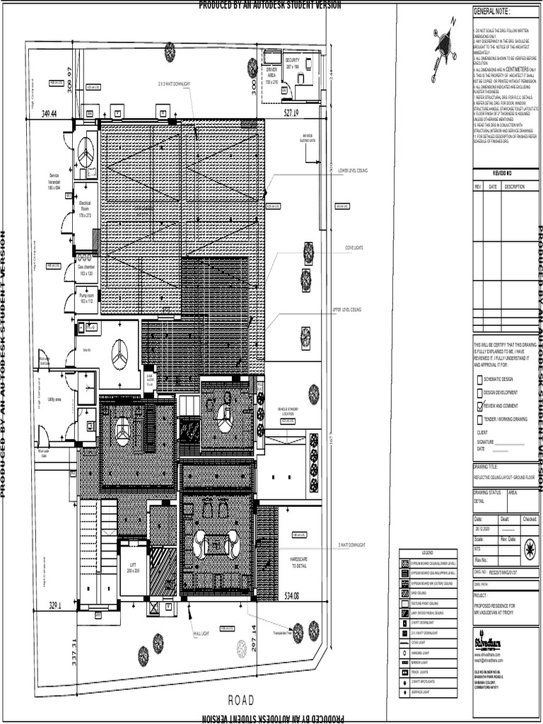 Floor Plan for a Residential Building with Dimensions and Notes for ...
