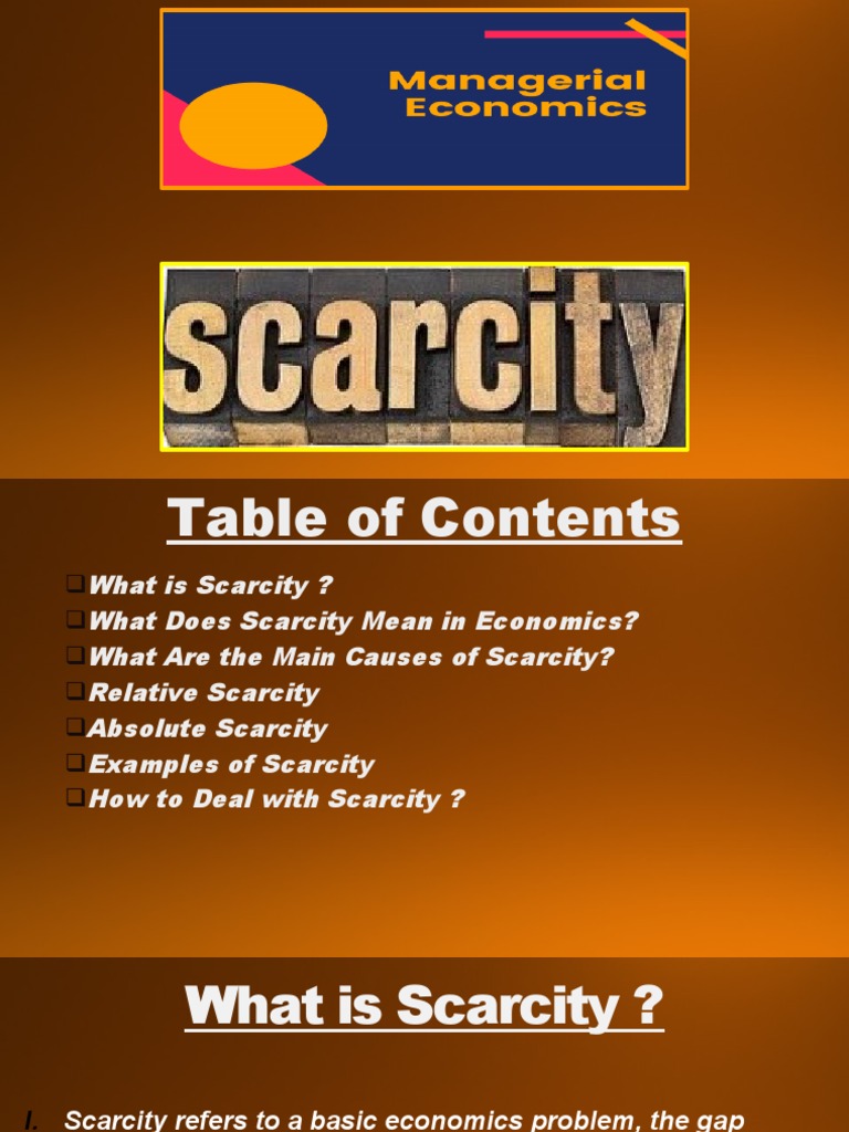 Scarcity | PDF | Economics | Economies