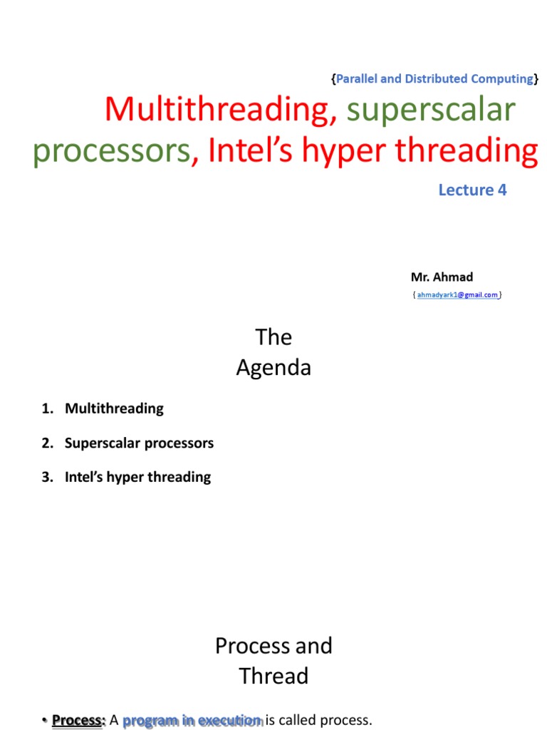 Multithreading Superscalar Processors Intel-S Hyper Threading | PDF | Central Processing Unit ...