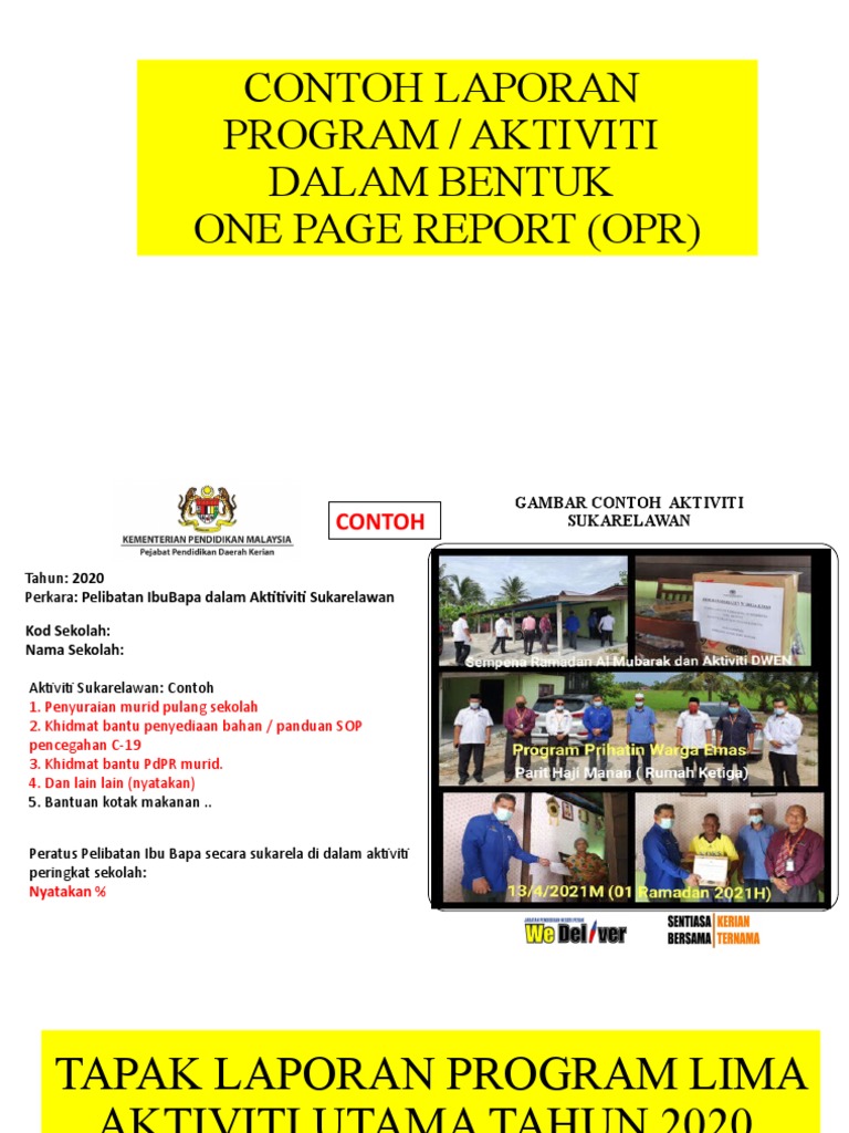 Tapak Laporan Pibks Dalam Bentuk Opr Sekolah Sekolah Daerah Kerian | PDF