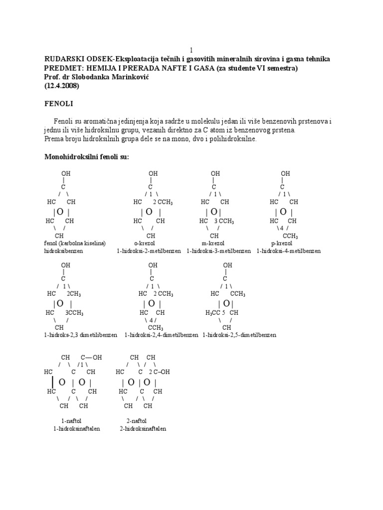 05hemija Prerade Nafte I Gasa V | PDF