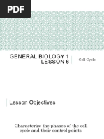 Cell Cycle Lesson Plan | PDF | Mitosis | Cell Growth