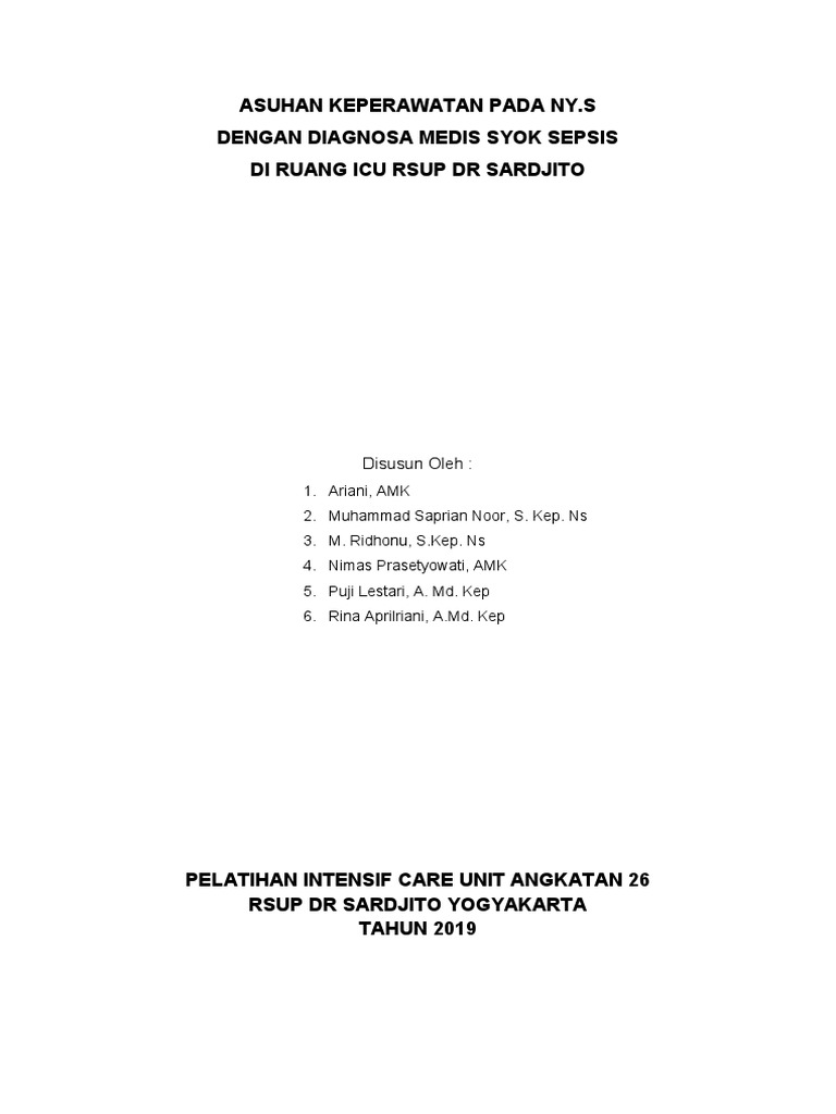 Askep Icu Syok Septik | PDF