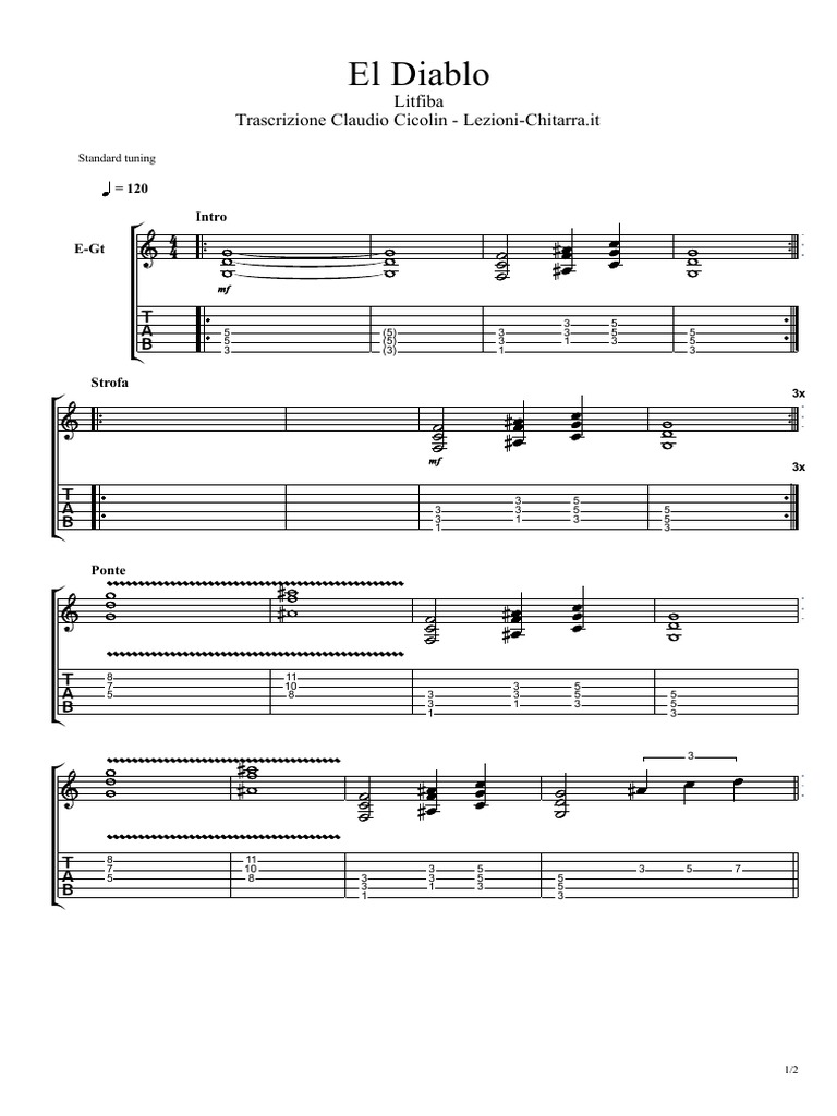 Litfiba - El Diablo | PDF