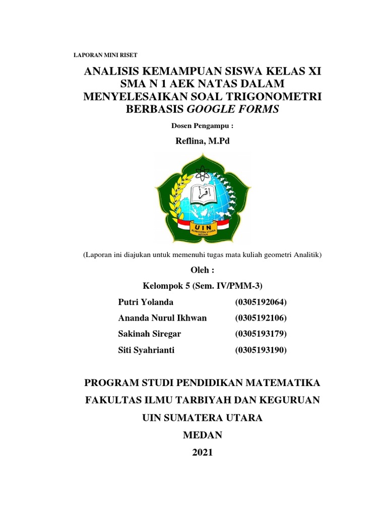 Bismillah Laporan Mini Riset Geometri Kel 5 | PDF