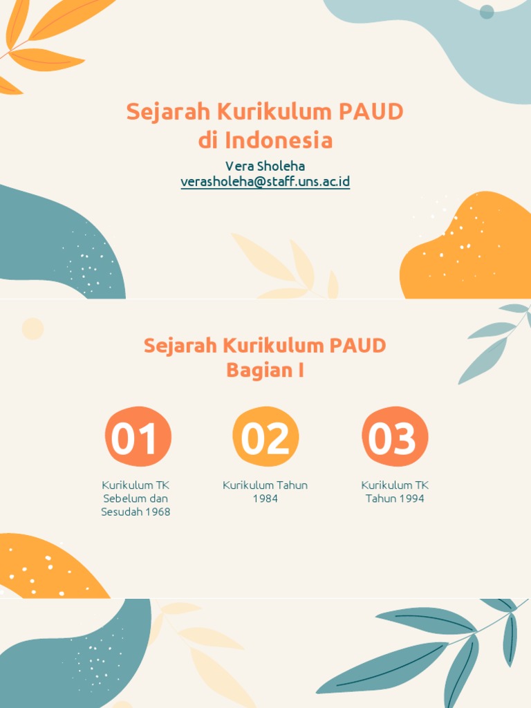 Sejarah Kurikulum PAUD Di Indonesia | PDF