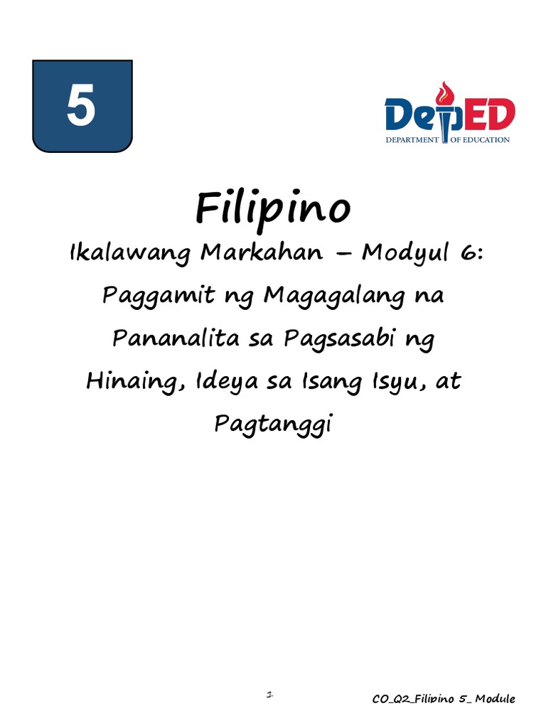 Filipino-5 Q2 Module6 | PDF