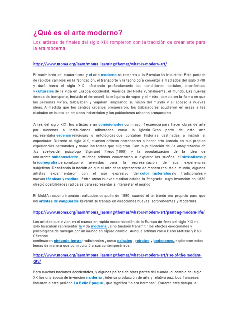 Qué Es El Arte Moderno | Descargar gratis PDF | Pinturas | Pintura de ...