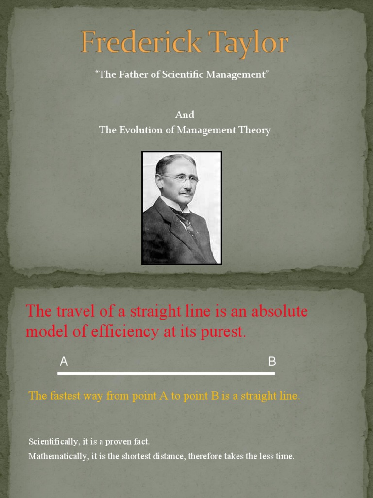The Father of Scientific Management: Frederick Winslow Taylor and the ...