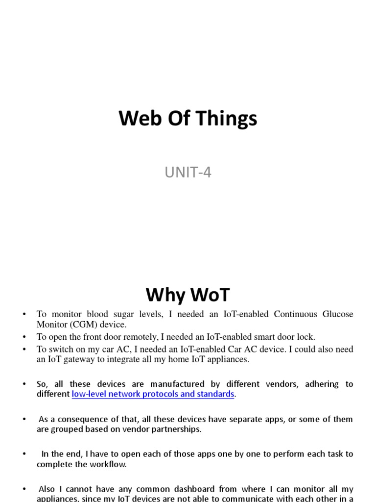 Web of Things: UNIT-4 | PDF | Internet Of Things | World Wide Web