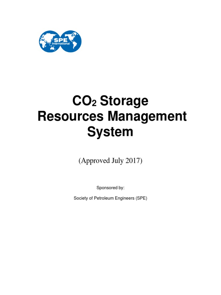 CO Storage Resources Management System: (Approved July 2017) | PDF ...