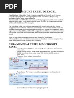Cara Membuat Kop Tabel di Excel dan Word | PDF