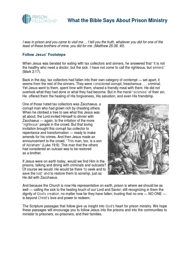 What The Bible Says About Prison Ministry 2017 | PDF | Paul The Apostle ...
