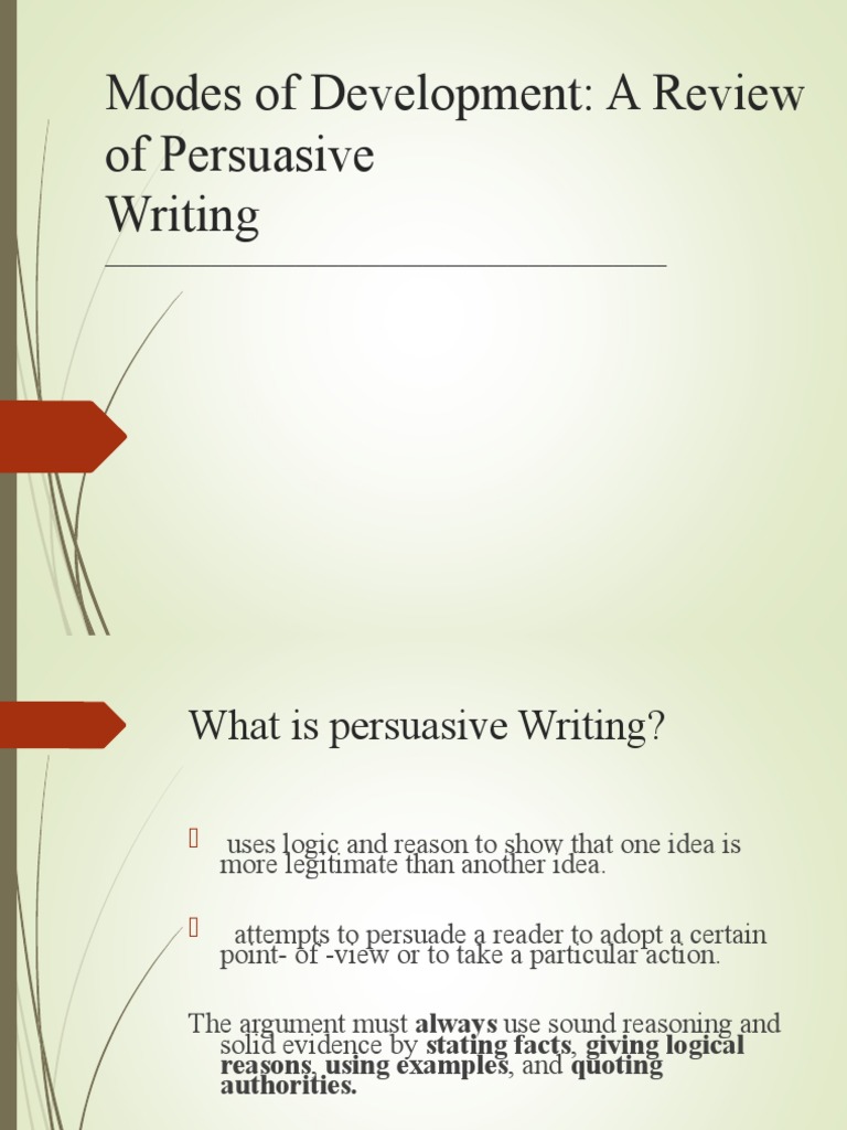 Guide to Persuasive Writing Techniques | PDF | Essays | Argument