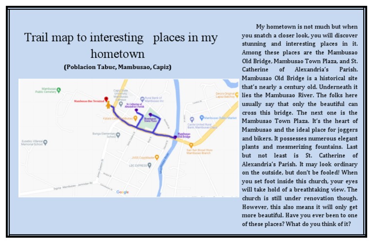 Trail Map To Interesting Places in My Hometown: (Poblacion Tabuc ...