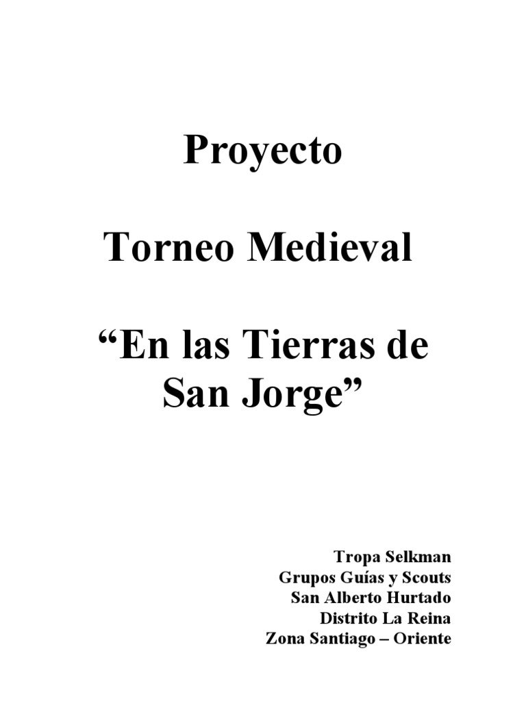 Torneo Medieval Tropa Selknam | PDF | Exploración | Edades medias