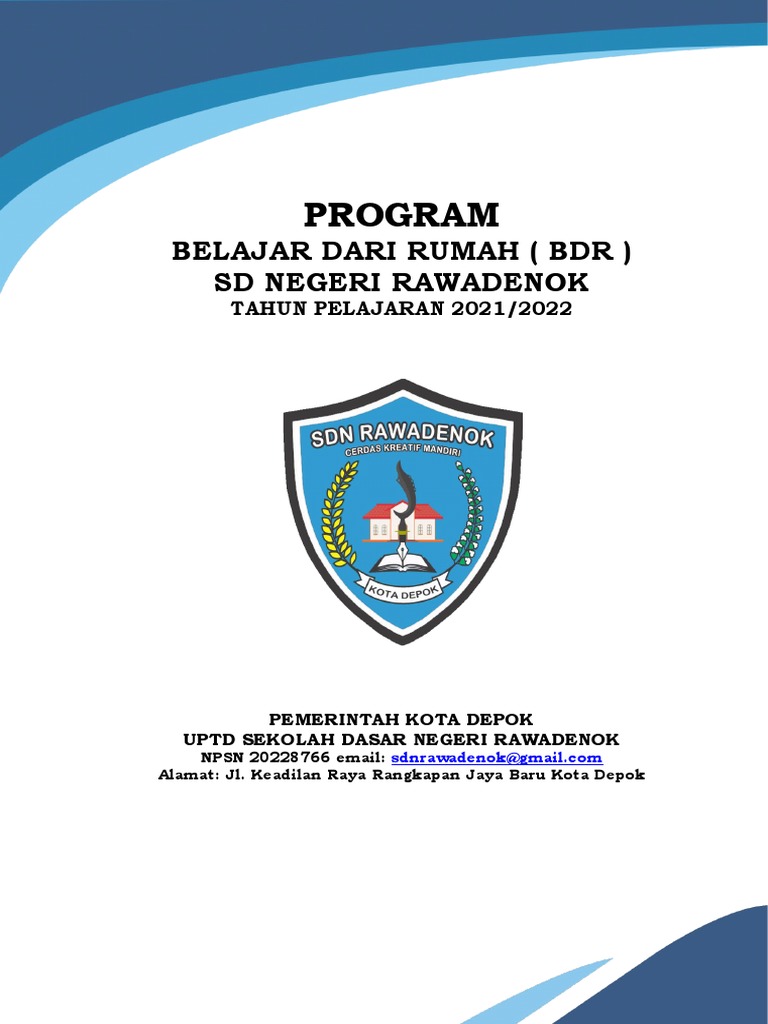 Program BDR SDN Rawadenok 21-22 | PDF