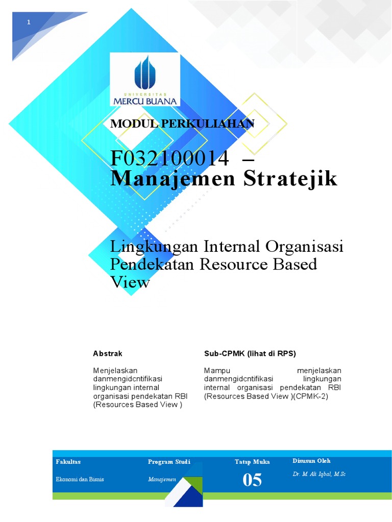 MS Modul 5 Manajemen Stratejik | PDF