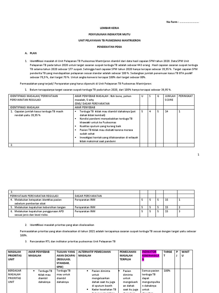 IM Unit Pelayanan TB MJ | PDF