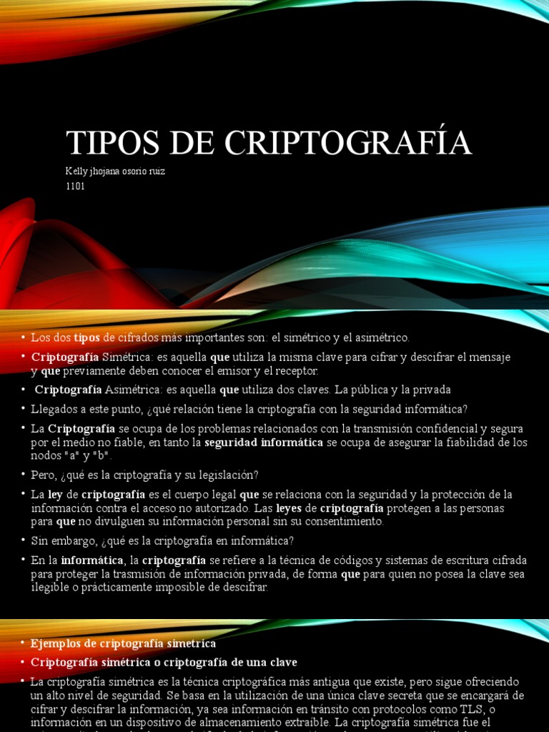 Tipos de Criptografía | PDF | Clave (criptografía) | Criptografía