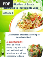 Classification of Salad According To Ingredients Used | PDF