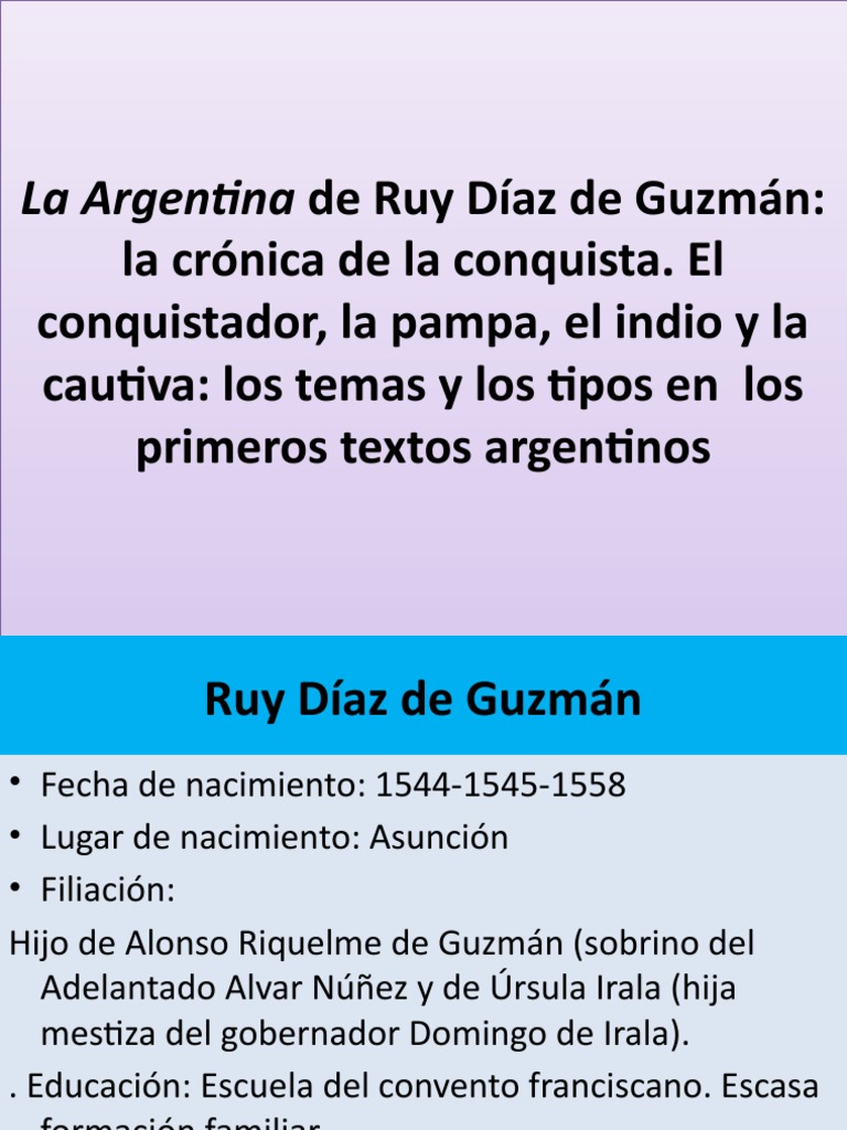 Ruy Díaz de Guzmán PP Clase | PDF