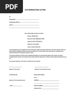 Authorisation Letter For Driver | PDF