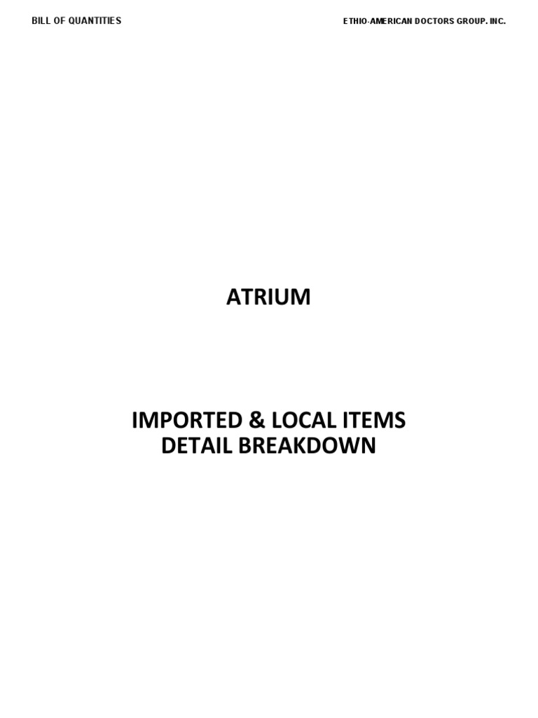 BILL No 8 - Atrium | PDF | Concrete | Masonry