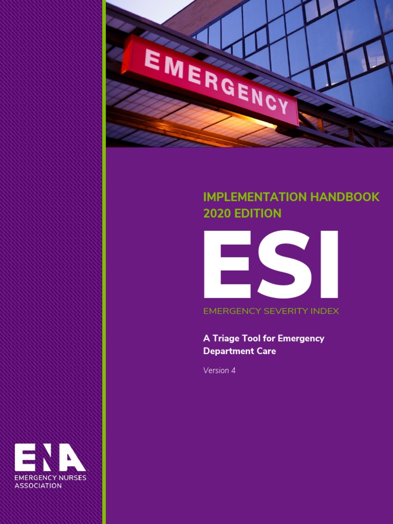 Esi Implementation Handbook 2020 | PDF | Emergency Department | Hospital