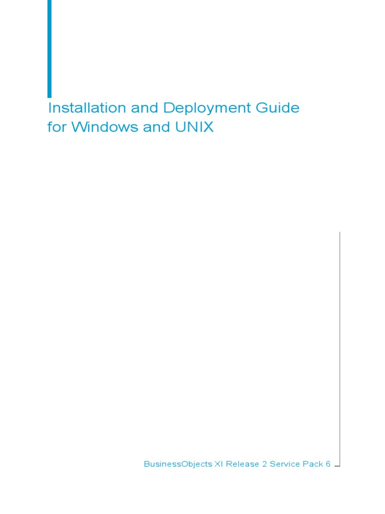 Business Objects Enterprise XI 2 SP 2 - Installation Guide For Windows and UNIX | PDF ...