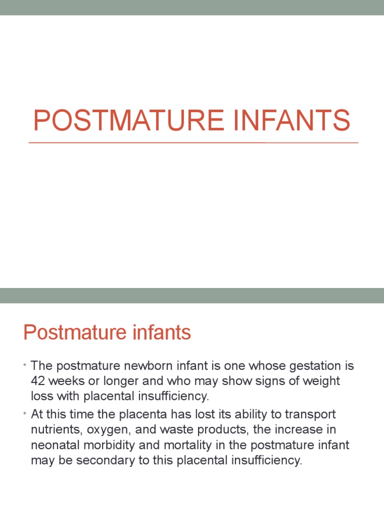 Postmature Infants: Risks and Care | PDF | Health Sciences | Diseases ...