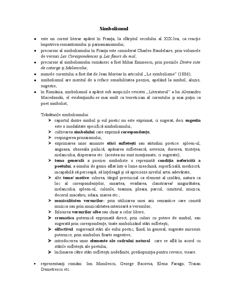 Simbolismul | PDF