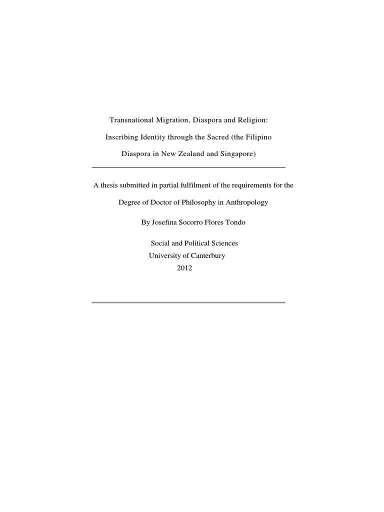 Thesis Fulltext Pdf Diaspora Human Migration