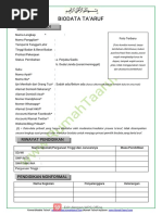 Format Biodata Taaruf | PDF
