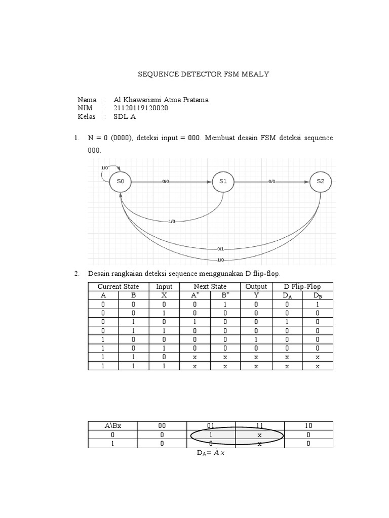 Mealy FSM Sequence Detector Design | PDF | Electrical Engineering ...