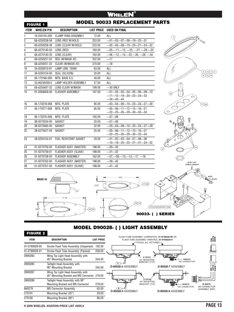 WHELEN - Replacement Parts Catalog | PDF | Flash (Photography ...