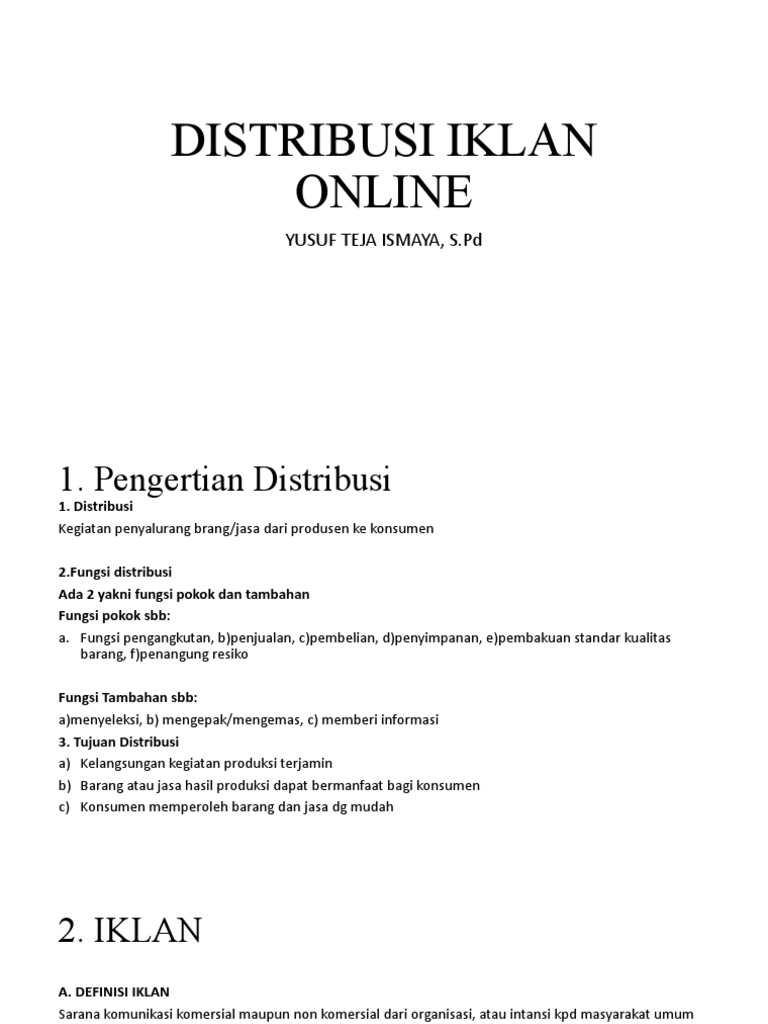 Analisis Distribusi Iklan Online | PDF