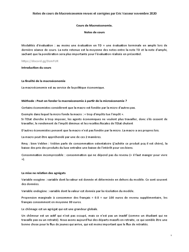 Cours de Macroéconomie | Download Free PDF | Argent | Macroéconomie Cours de Macroéconomie | Download Free PDF | Argent | Macroéconomie
