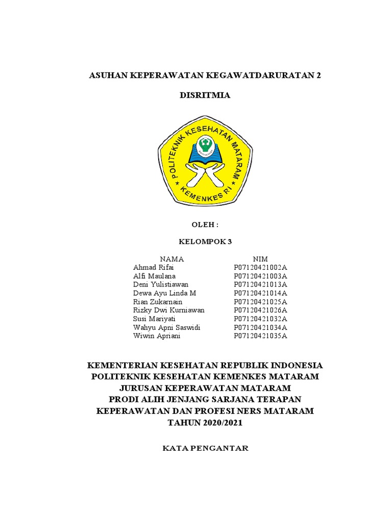Makalah Disritmia KLP 3 | PDF