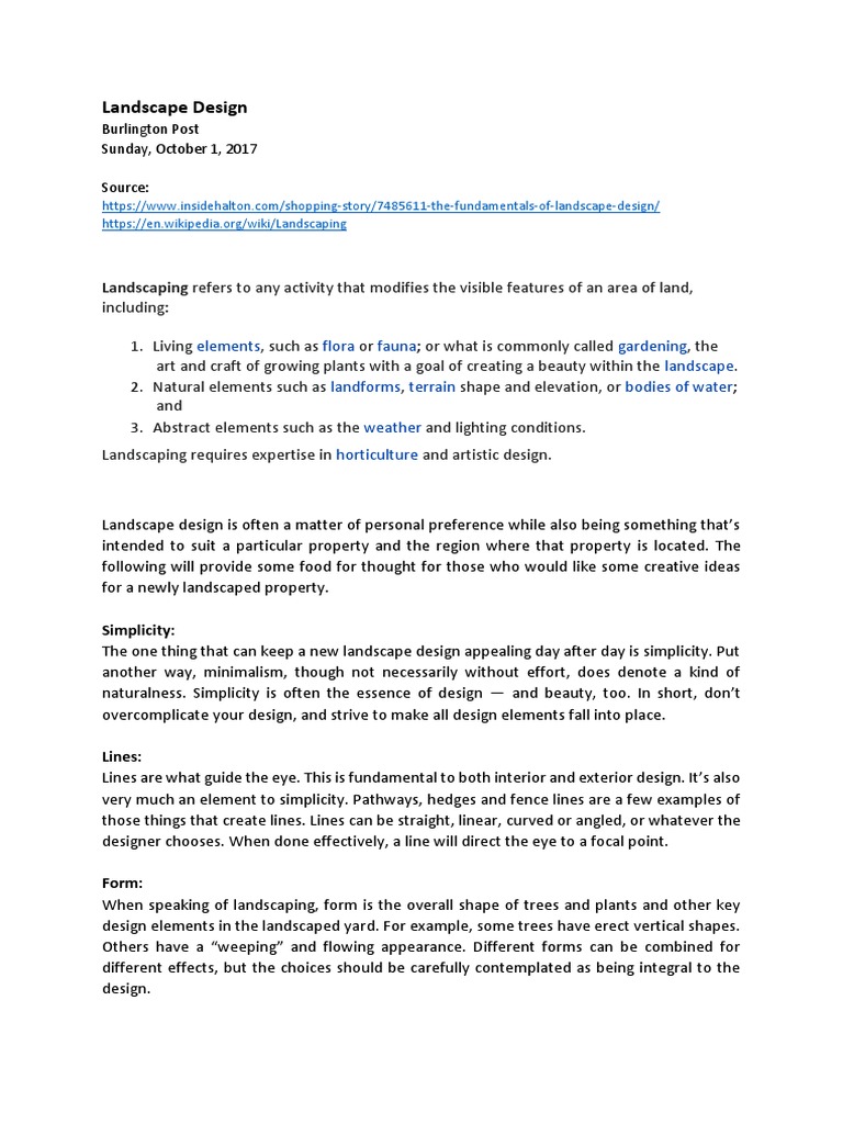 Landscape Design | PDF | Landscape