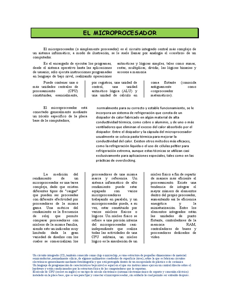 14 BasicoWord - Docx David | PDF | Microprocesador | Circuito integrado