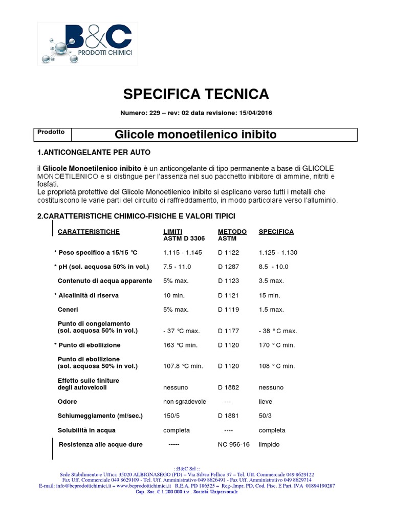 Glicole Monoetilenico Inibito ST | PDF