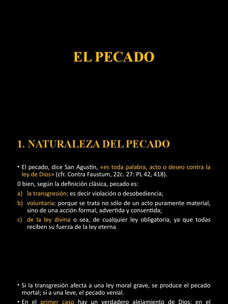 El Pecado | PDF | Pecado | Dios