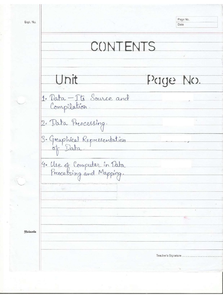 Sample Geography Practical Record Book - Term I - Class Xii | PDF