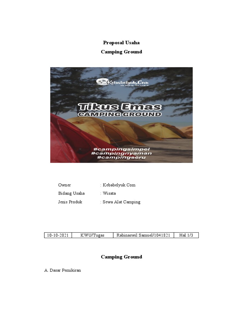 Proposal Wirausaha | PDF