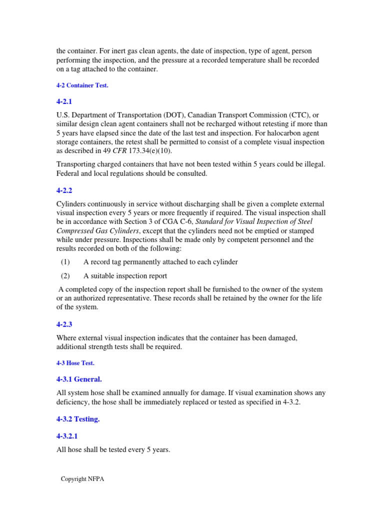 Pages From NFPA 2001 - Standard On Clean Agent Fire Extinguishing ...