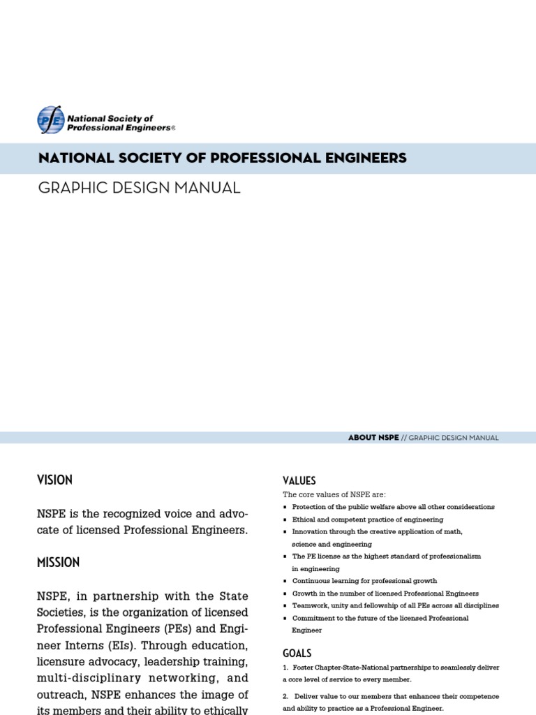 NSPE Graphic Design Manual Web | PDF | Typefaces | Typography