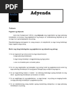Halimbawa NG Adyenda | PDF